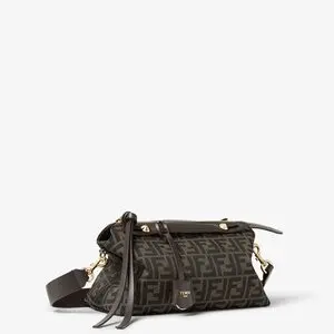 Fendi By The Way Soft Medium Ff Zucca Jacquard And Leather Bag - [brown]